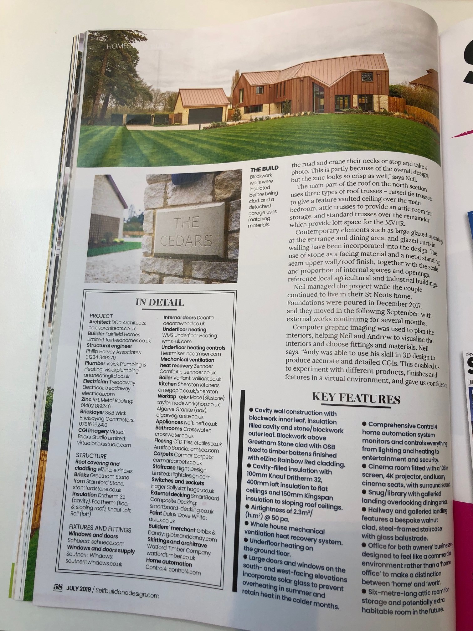 DCa Bespoke Designed Home in Self Build & Design Magazine - DCa